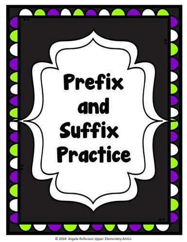 Distance Learning Prefix and Suffix Worksheet Practice Bundle | TPT