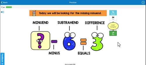 $$1 DEAL$$ SUBTRACTION WITHIN 10 COLOR by CODE: MISSING MINUEND BOOM cards™