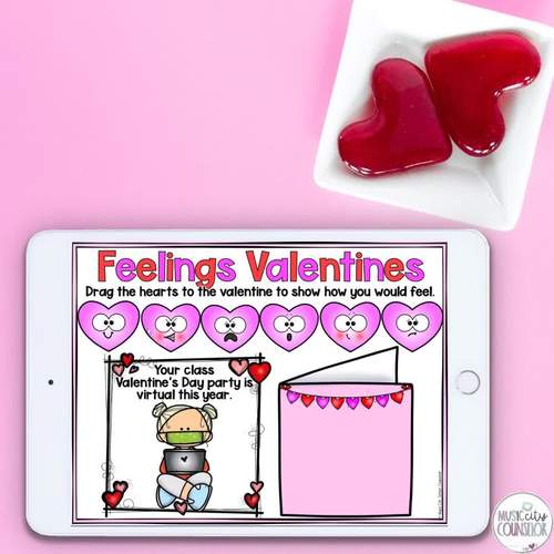 Valentine's Day Feelings Emotions BOOM Cards™ Counseling SEL Distance ...