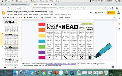 CVCe Silent E Magic E Fluency Roll & Read Decodable Sentences | TPT