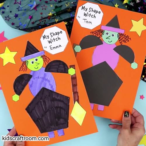 Shape Witch Craft / Halloween Math Craft / 2D Shape Halloween Craft