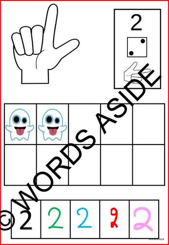 Number Sense Poster Visual Support Aids HALLOWEEN by Words Aside