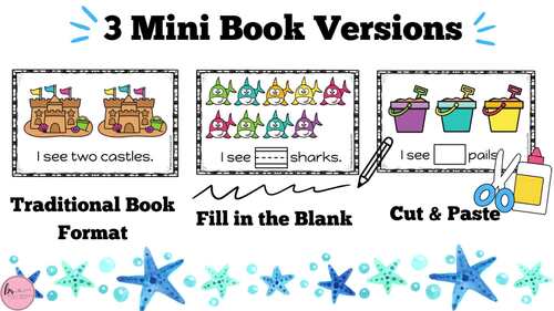 Summer Worksheet Math Activity Counting to 10 for Pre K and Kindergarten