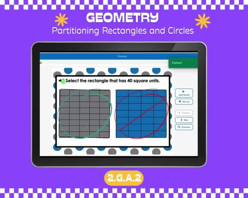 Partitioned Circles & Rectangles - 2.G.A.2 by Wanderlust Designer