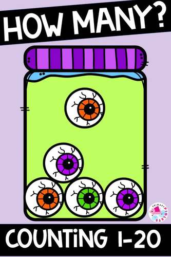 COUNTING TO 20 HALLOWEEN MATH CENTER - KINDERGARTEN by Primary Piglets