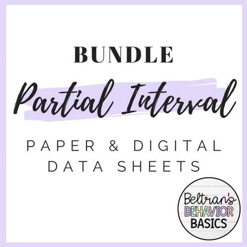 Bundle ABA Partial Interval Behavior Data Sheets and Graphs | TPT