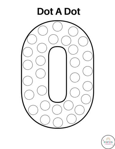 Do A Dot Numbers 0-9 Worksheet Dot Marker Activity for Kindergarten ...
