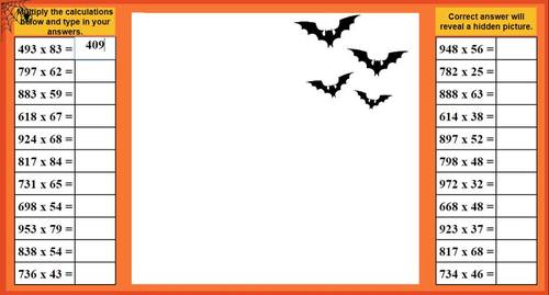 Mystery Digital Pixel Art NO PREP - Halloween 3-digit by 2-digit ...