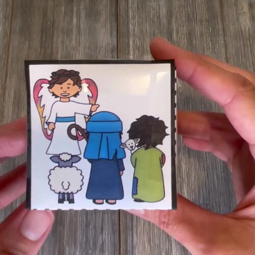Shepherds and Angels Bible Story Cube Christmas Nativity Craft for Kids