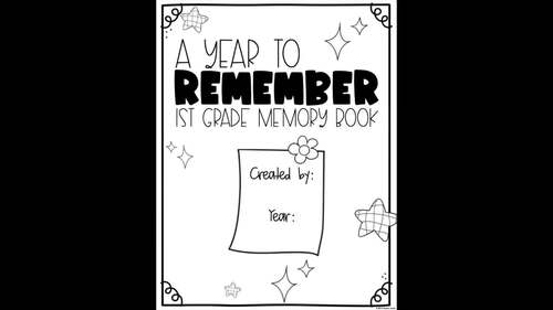 End of Year Memory Book - 1st Grade by A Pawsitive Teacher | TPT