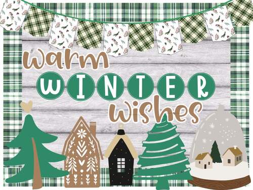 Winter Bulletin Board Kit | Christmas Bulletin Board | 2-in-1 Themed Board