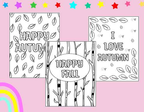 Printable Autumn Coloring Pages, Fall Coloring Worksheets For Kids ...