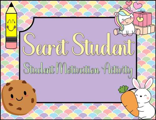 Secret Student by Cindy's Treasures | TPT
