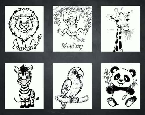 Jungle Animals: A Wild Adventure Coloring Book by Colorful Creations Hub