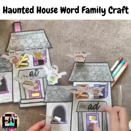 CVC Haunted House Craft Bundle | Halloween word Family Crafts | October ...