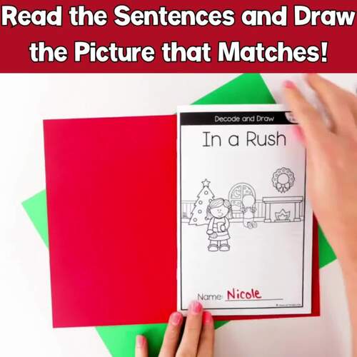 Christmas Decodable Readers Digraphs & Blends | Directed Drawing Books