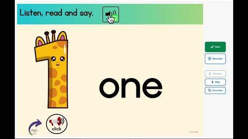 Numbers 1 to 5 + number words interactive activities | BOOM Cards ...