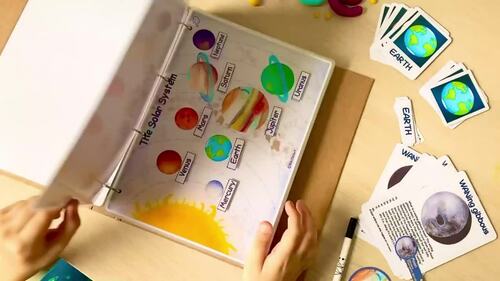Solar System Busy Book | Outer Space Preschool Learning Binder | Moon ...