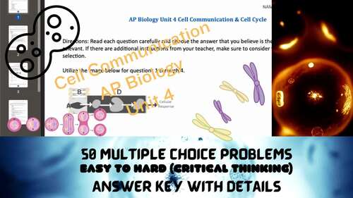 AP Biology Curriculum | Unit 4 50 Multiple Choice | Cell Communication ...