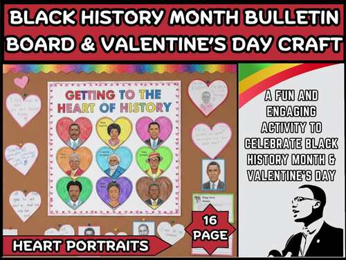 Black History Month & Valentine’s Day Writing Craft | Heart Portraits ...