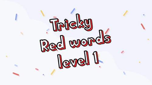 Fun Funiks: Tricky Red Words Level 1 by The Differentiated Room | TPT