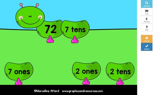 BOOM CARDS DISTANCE LEARNING 1ST GRADE PLACE VALUE GAME TENS AND ONES ...