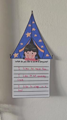 Camping Tent Craft Activity & Writing Prompt | Summer & Camping Theme