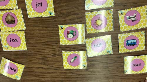 CVC Word Picture Match PHONICS Activities Game Worksheets kindergarten ...