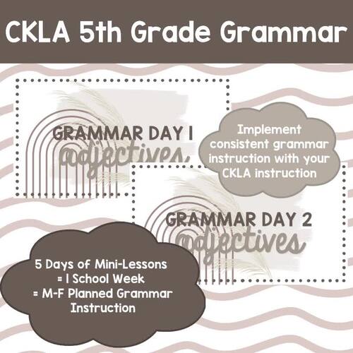 5th Grade CKLA Grammar: Adjectives | Mini-Lesson & Activities ...