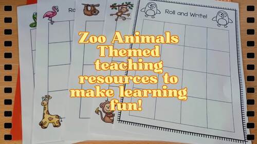 Wild Animals Math and Literacy Centers and Activities by Nomadic Bee
