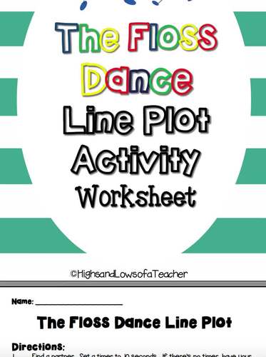 The Floss Dance Line Plot Activity by Highs and Lows of a Teacher