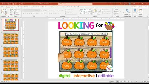 Thanksgiving Turkey Hide and Seek for Letters and Sight Word Practice