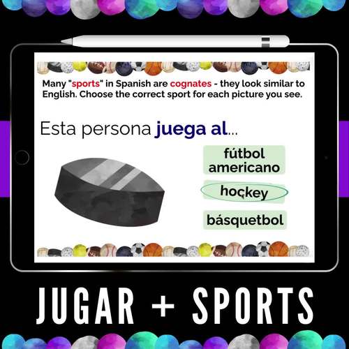 Boom Cards | Los Deportes | Jugar + Sports in Spanish by Profe 'Zulita