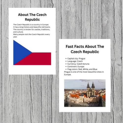 Czech Republic Country Study Mini Book for Kids | Geography, Culture ...