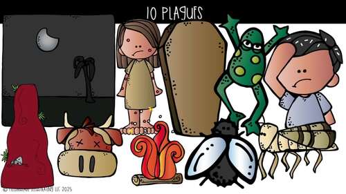 10 plagues clip art, Bible clip art Mini by Melonheadz Clipart | TPT