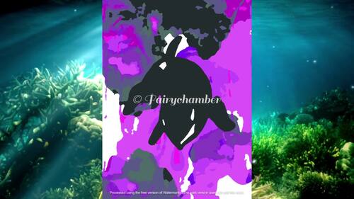 Diving Orca Purple Background Color-by Numbers - Fun Ocean Painting!