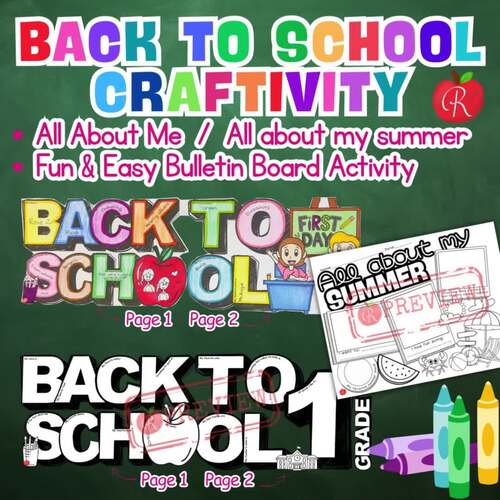 Back to School Craftivity|1st | All About Me + Summer Icebreaker ...