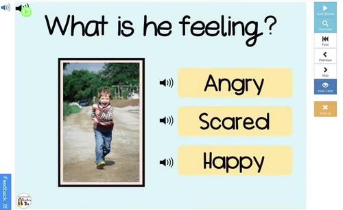 Identifying Emotions or Feelings two sets Interactive Boom Cards