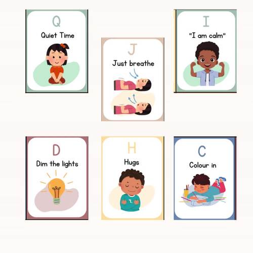 Alphabet Coping Strategies Cards and Poster for Emotional Regulation