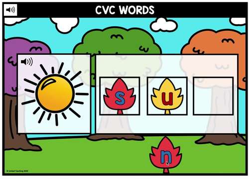 Fall Short U CVC Boom Cards by United Teaching | TPT