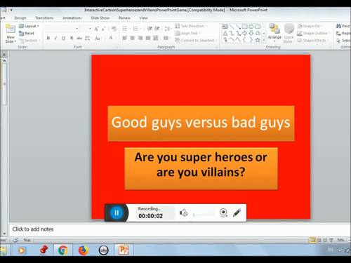 Interactive Cartoon Superheroes and Villains PowerPoint Game by Hi-Point