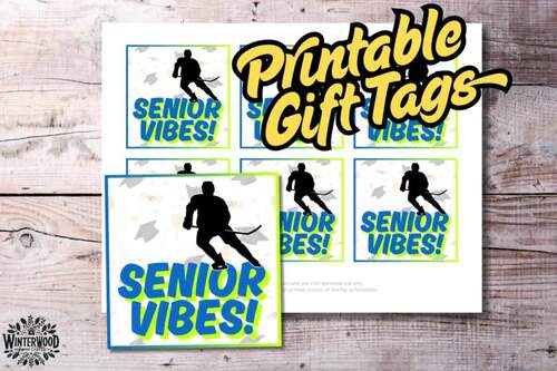 Senior Vibes Hockey Gift Tags – Printable Graduation Tags | TPT