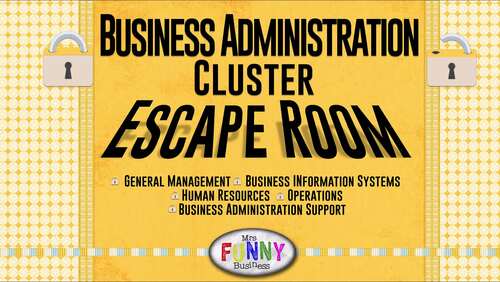 Business Administration Cluster Escape Room by Mrs Funny Business