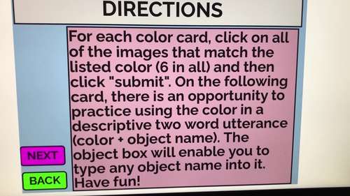 FEATURE/FUNCTION/CLASS BOOM CARDS™: COLOR ID OF OBJECTS/TWO WORD ...