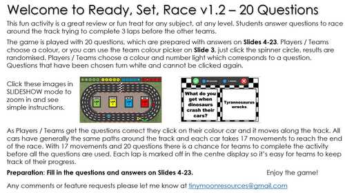 Ready, Set, Race! Car Race Customizable PowerPoint Template | TpT