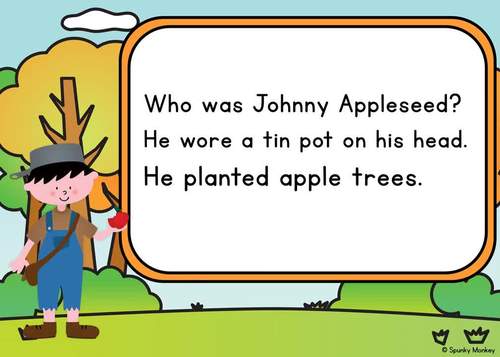 Digital Flash Cards : Daily Reading Sentences - September by Spunky Monkey