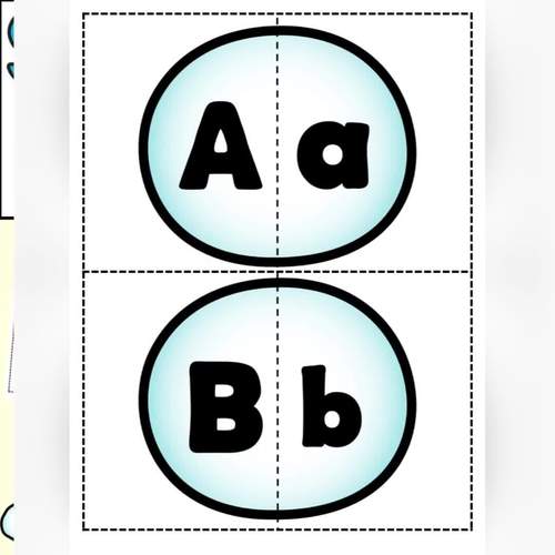 FREE Snowball Alphabet Cards - Matching Upper and Lower Case Letters