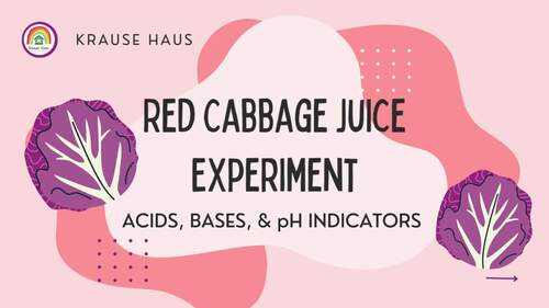 Chemical Reactions Lab Activity: Red Cabbage Experiment -Acids, Bases ...