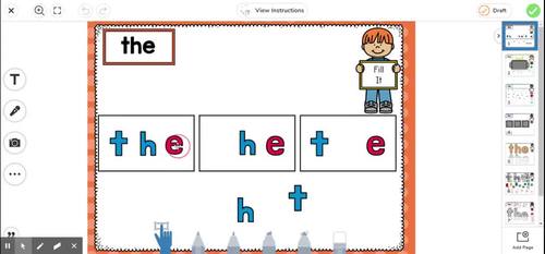 Sight Word Practice Games for Seesaw™ - Digital Literacy Centers