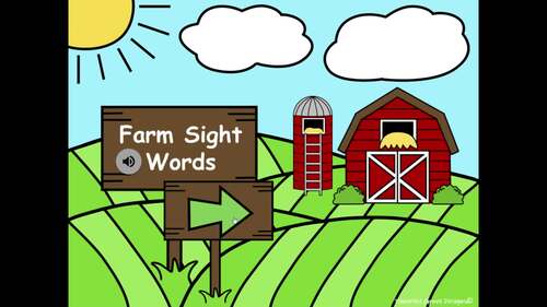 Farm Sight Words Games Bundle - Fry's First 100 by Pinecrest Grove Designs
